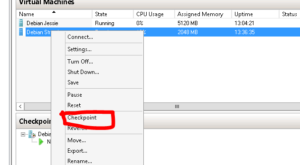 How to create and delete checkpoints in Hyper-V - Abort, Retry, Fail?